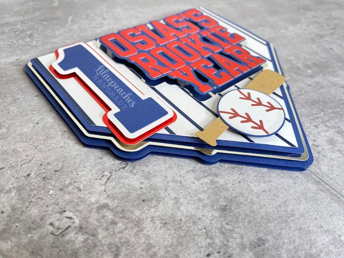 Baseball Birthday Cake Topper Rookie of the Year First - Etsy