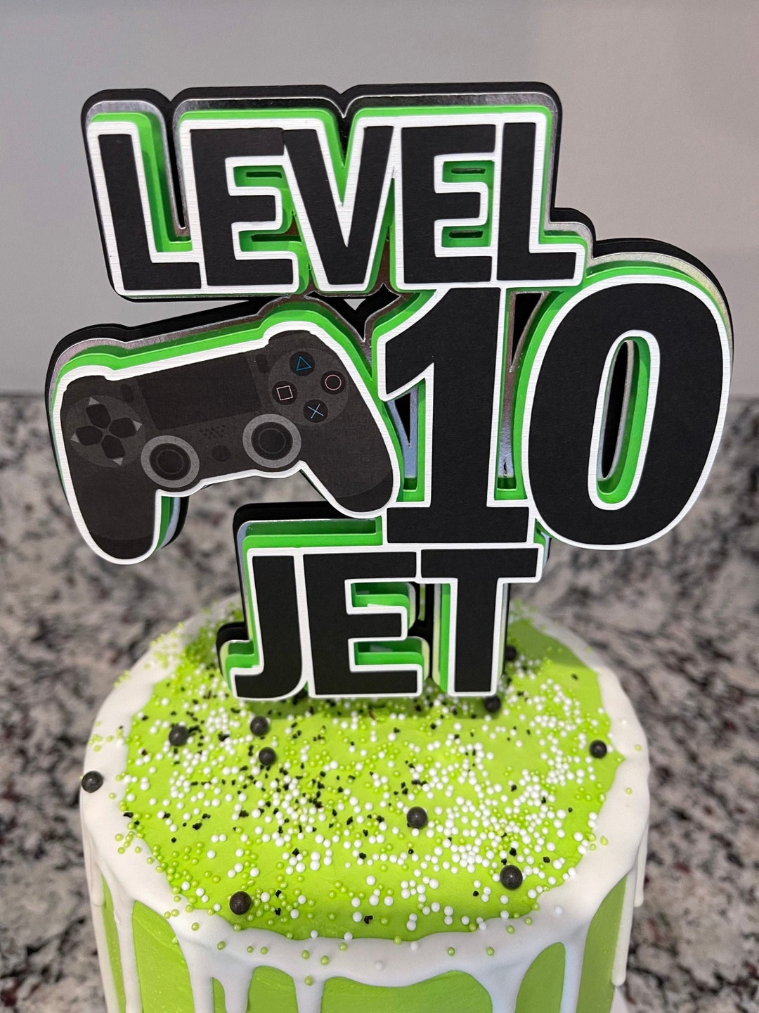 Video Game Cake Topper: Personalized Gamer Birthday Party Decoration - Etsy