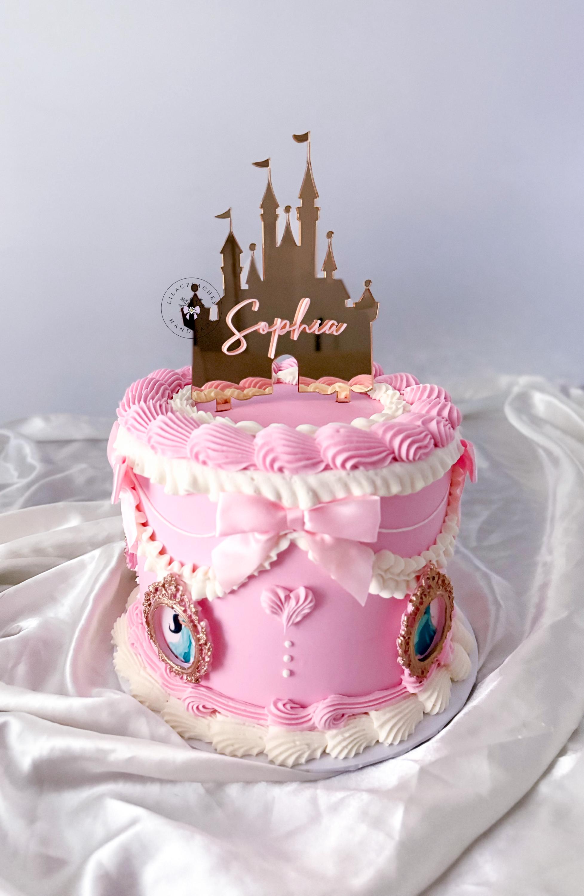 Princess Castle Cake Topper: Acrylic Fairytale Birthday Decor - Etsy