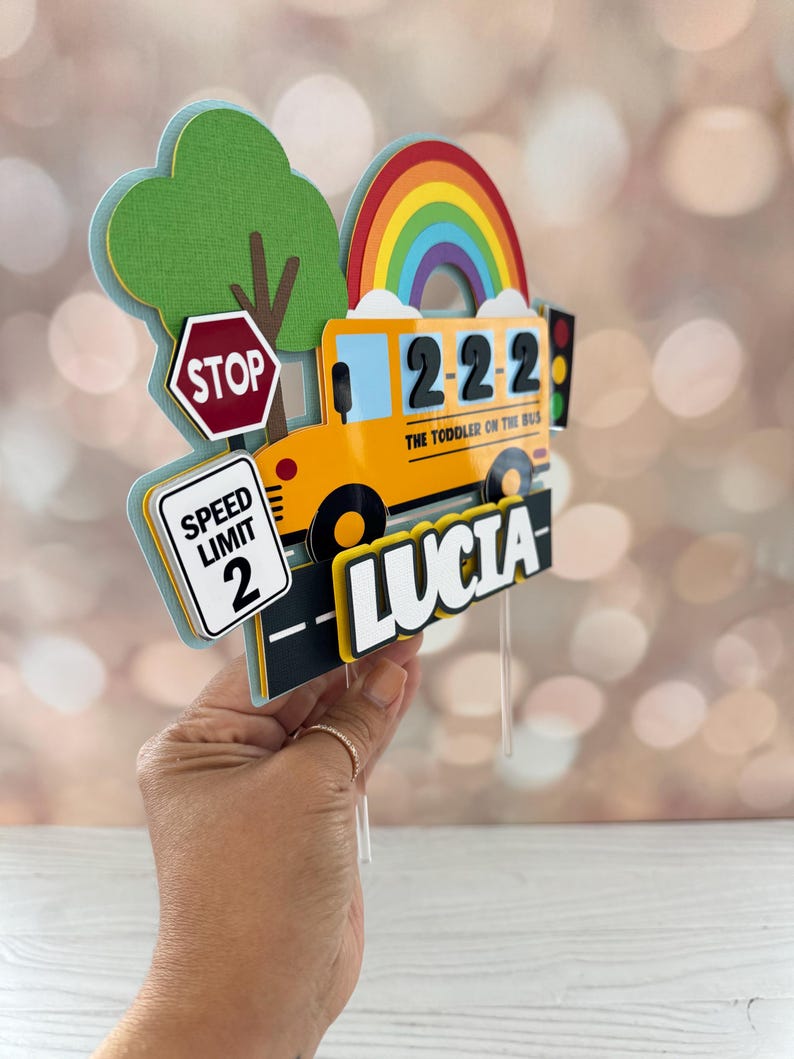 School Bus Cake Topper: Birthday Party Decoration - Etsy