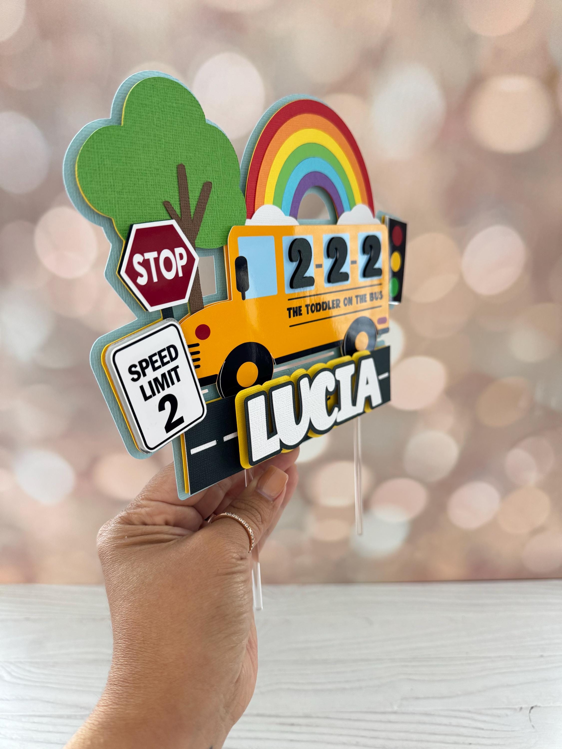 School Bus Cake Topper: Birthday Party Decoration - Etsy