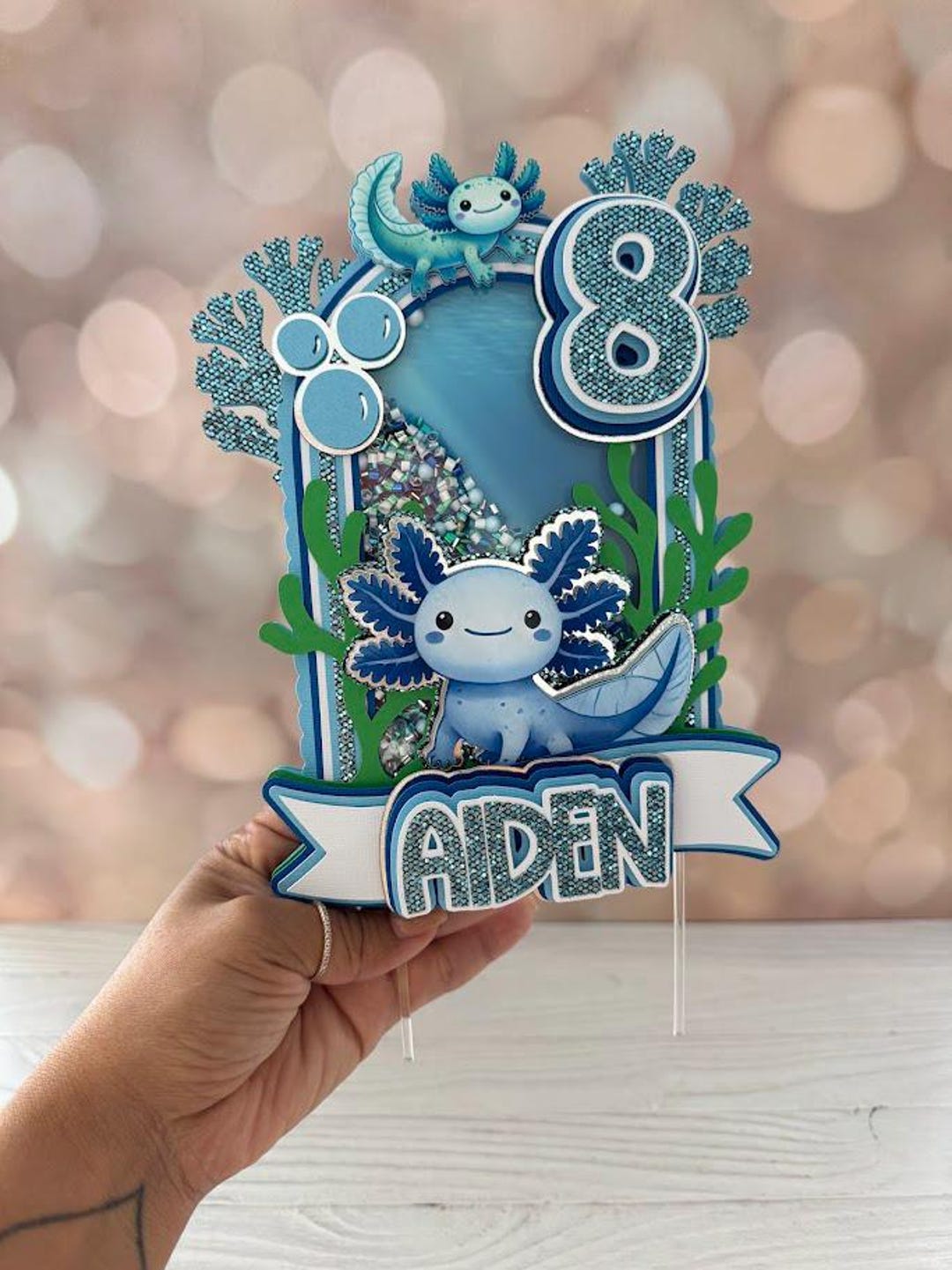 Axolotl Cake Topper, Axolotl Birthday Party - Etsy