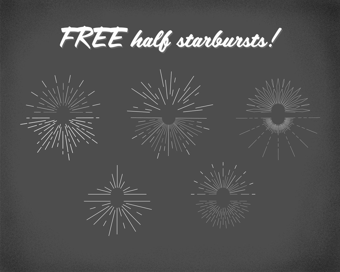 Set of 15 Vector Starburst Elements Ai Eps Png Instant Download - Etsy