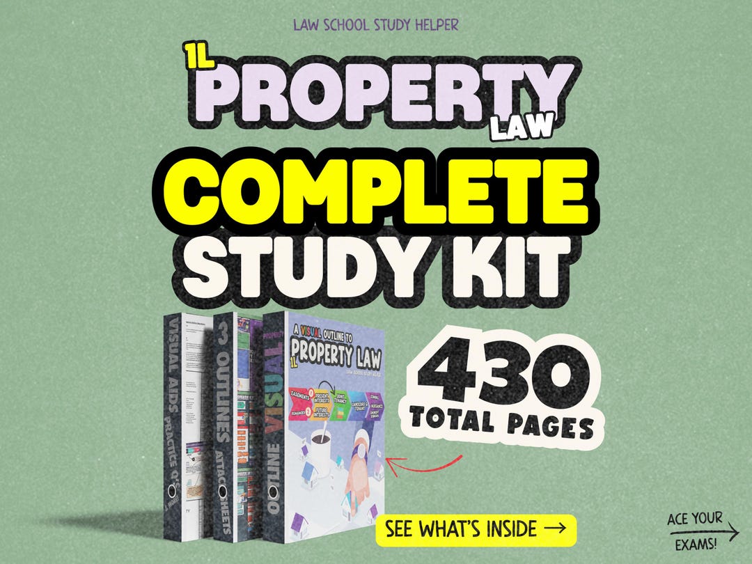 1L Property Law Study Bundle – Visual Outlines & Practice (PDF + Word ...