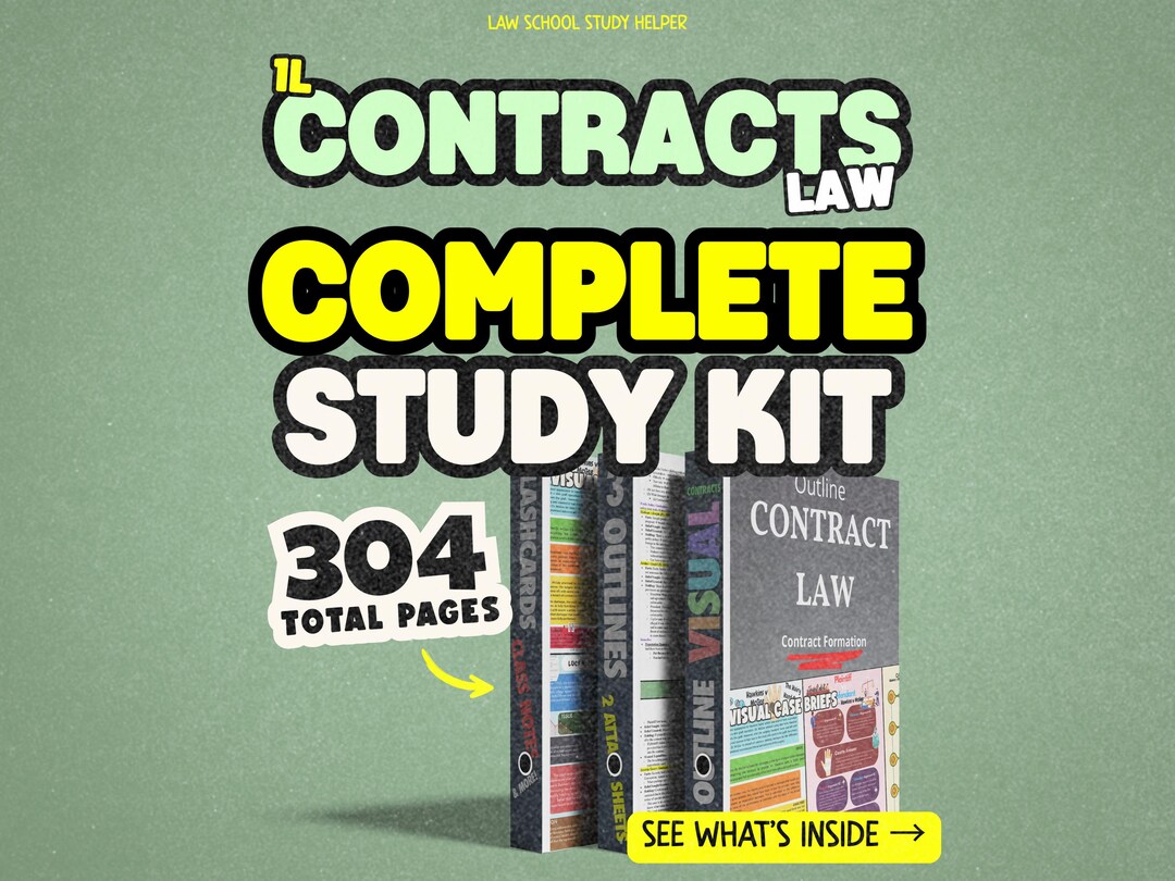 1L Contracts Law Study Bundle – Outlines, Flashcards, and Visual Aids ...