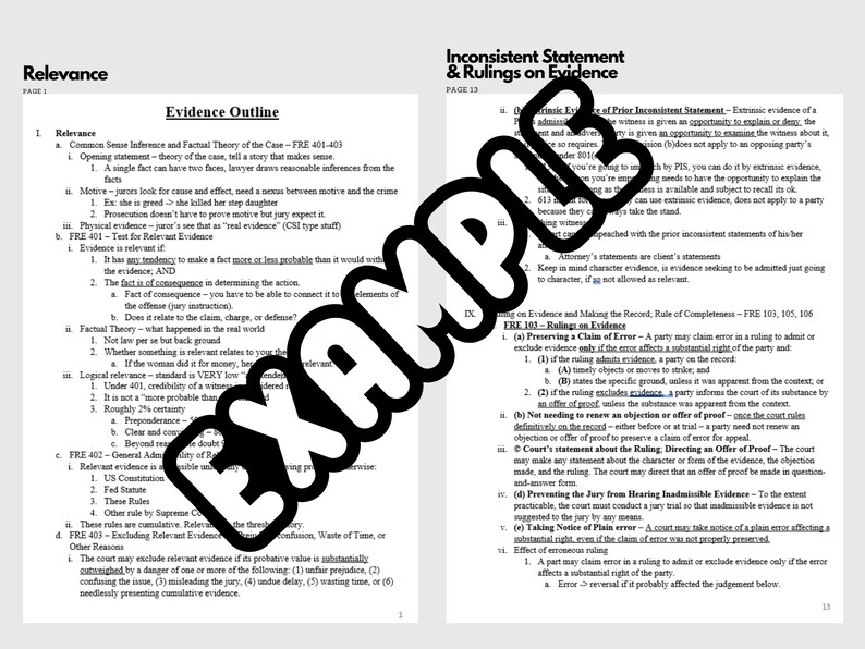 ESQUEMA DE EVIDENCIA 2023 Guía de estudio integral sobre la ley de ... ESQUEMA DE EVIDENCIA 2023 Guía de estudio integral sobre la ley de ...