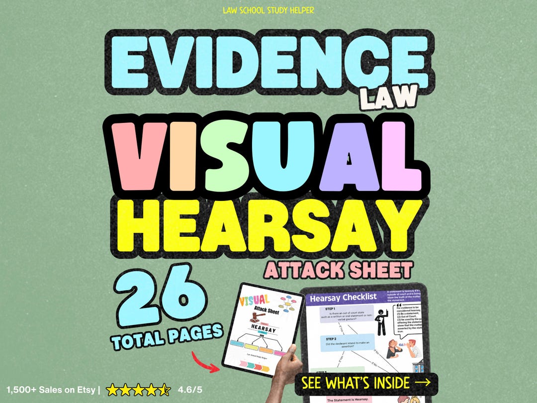 HEARSAY Visual Attack Sheet – 26 Pages | Color-coded Flowcharts ...