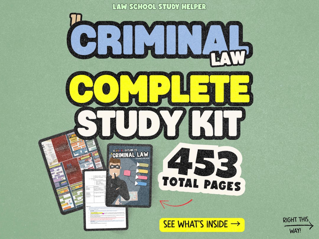 1L Criminal Law Study Bundle – Outlines, Attack Sheets (PDF + Word) - Etsy