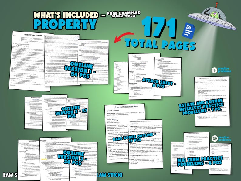 1L Law School Study Bundle – Outlines, Attack Sheets (PDF + Word) - Etsy