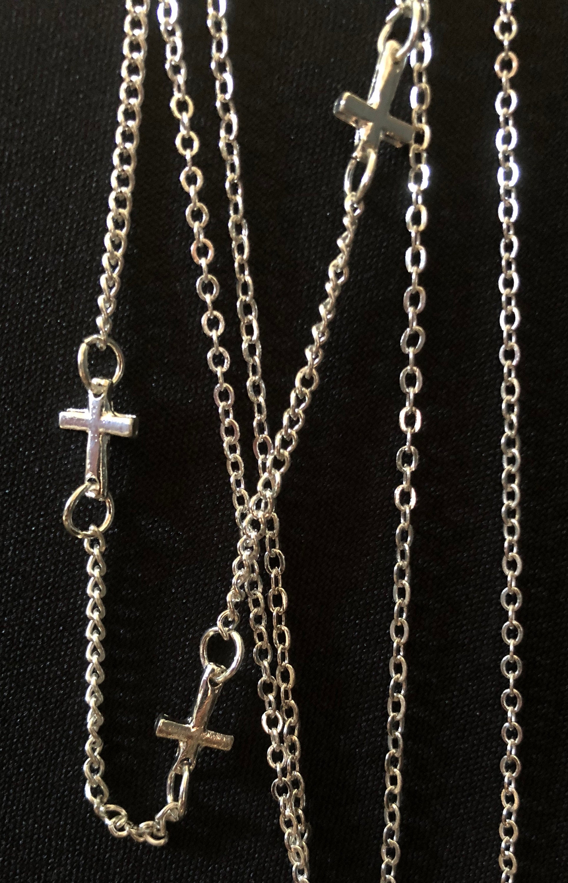 Three Layer Cross With Religious Saint Necklace - Etsy UK