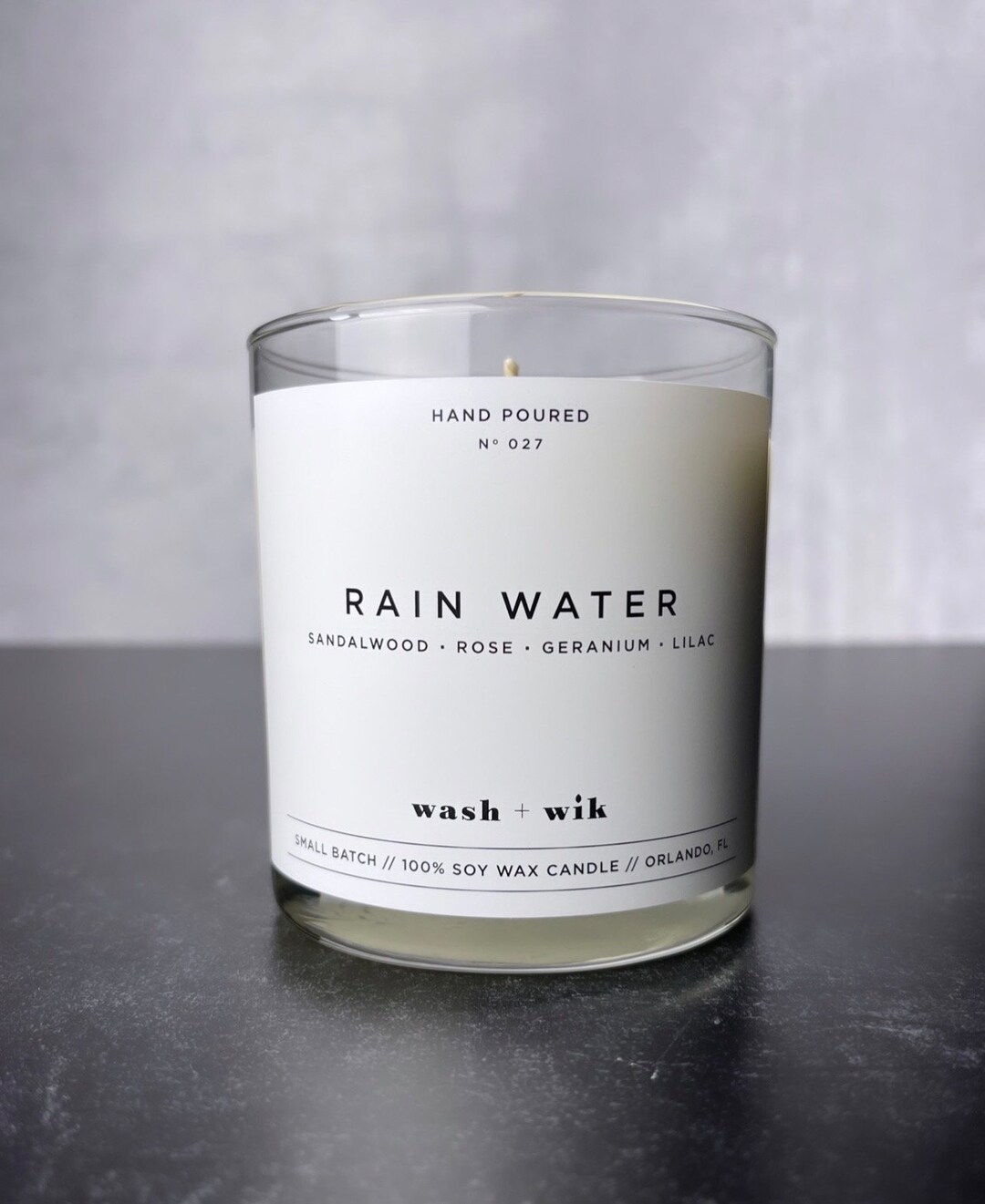 Rain Water Soy Wax Candle Sandalwood Rainy Day Citrus Scented Candle ...