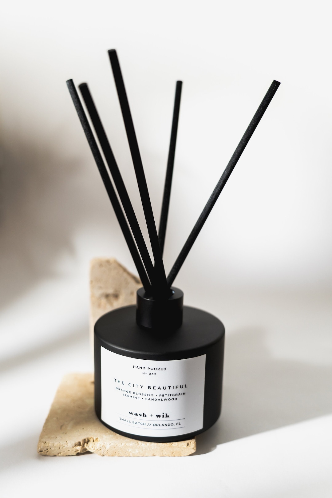 The City Beautiful Reed Diffuser | Orlando | Matte Black Bottle With ...