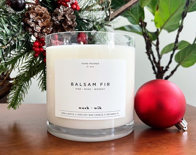 Featured listing image: Balsam Fir Soy Wax Candle | Christmas Tree ...