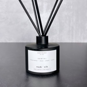 Santal Reed Diffuser Scent No. 043 Matte Black Bottle With Reeds Diffuser Oil Set Home Fragrance ...