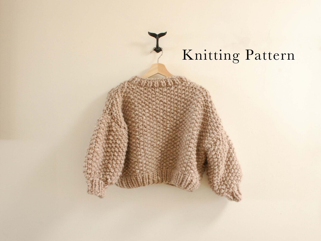 Seed Stitch Sweater Knitting Pattern PDF Intermediate - Etsy Österreich