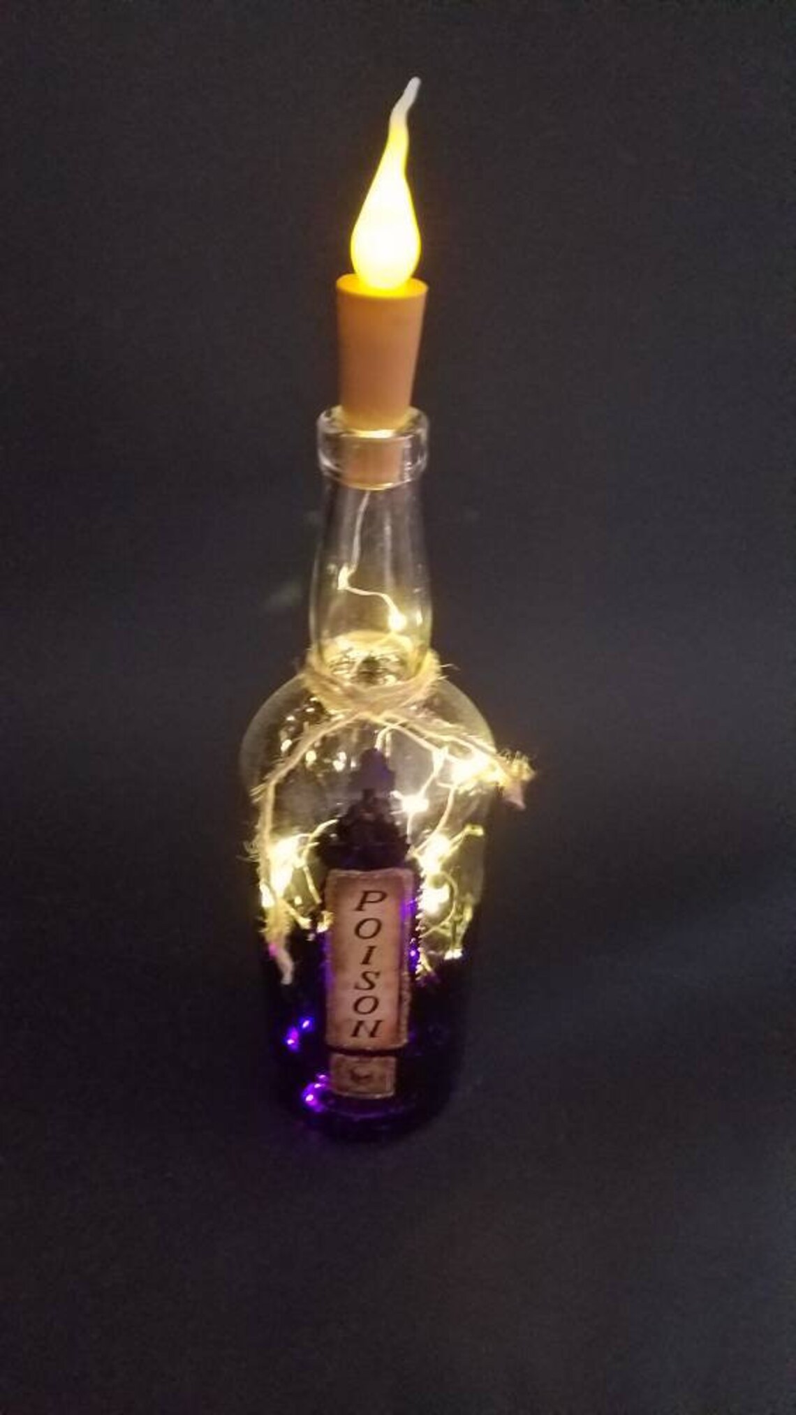 Halloween Decor Poison Prop Bottle with Fairy Lights | Etsy