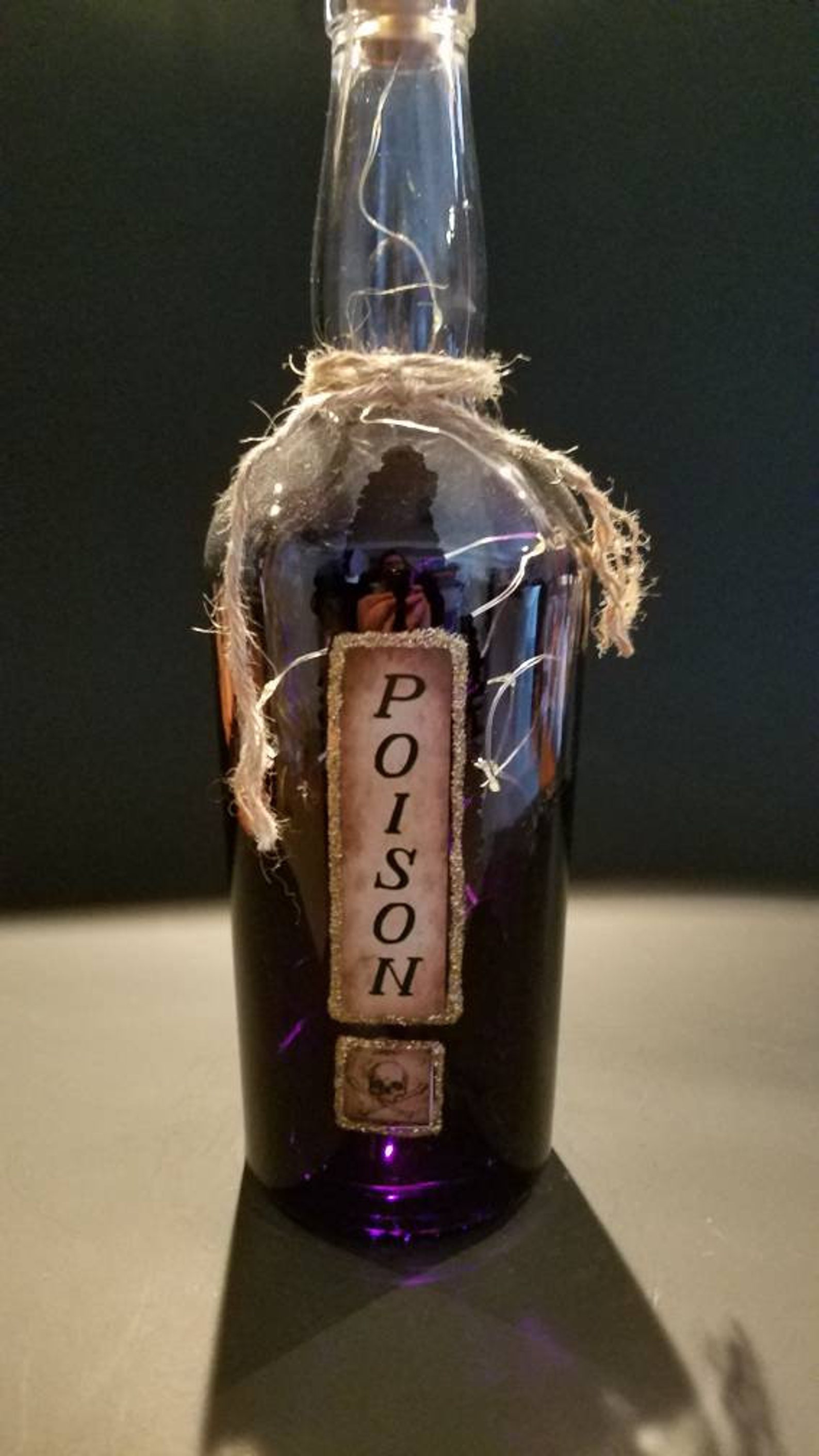 Halloween Decor Poison Prop Bottle with Fairy Lights | Etsy