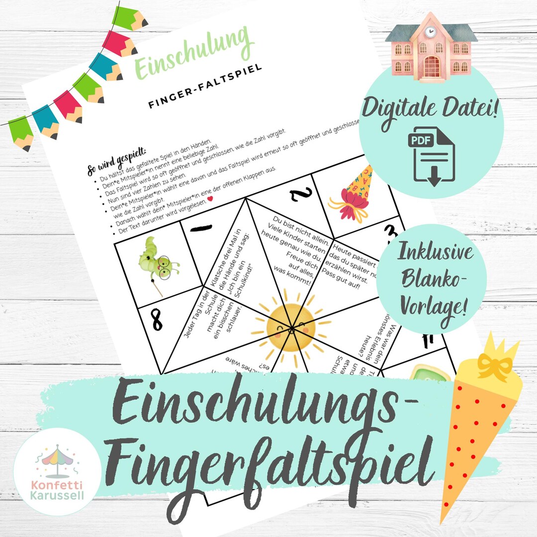 Printable Finger-folding Game for First Day of School | 1st Grade ...