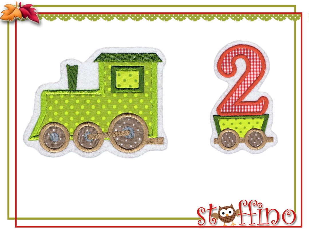 Application Locomotive Train and Trailer Birthday Number - Etsy