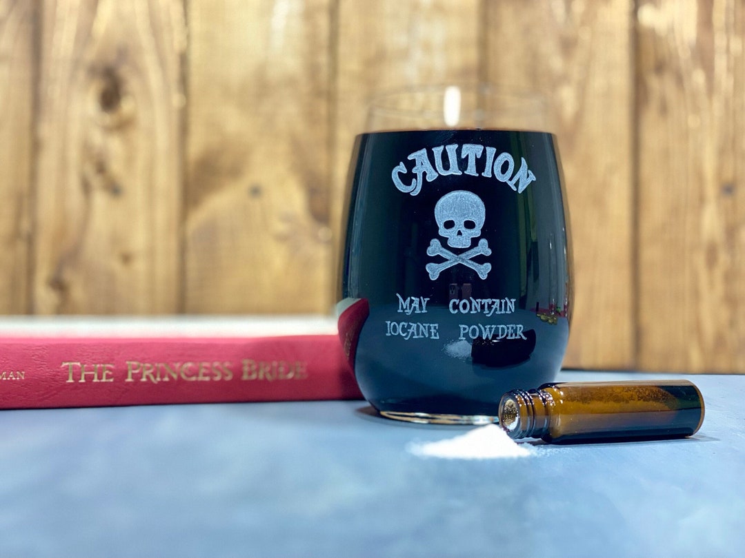 Iocane Powder Wine Glass, Etched Wine Glass,princess Wine Glass ...