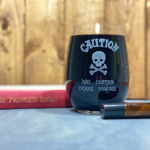 Iocane Powder Wine Glass, Etched Wine Glass,princess Wine Glass ...