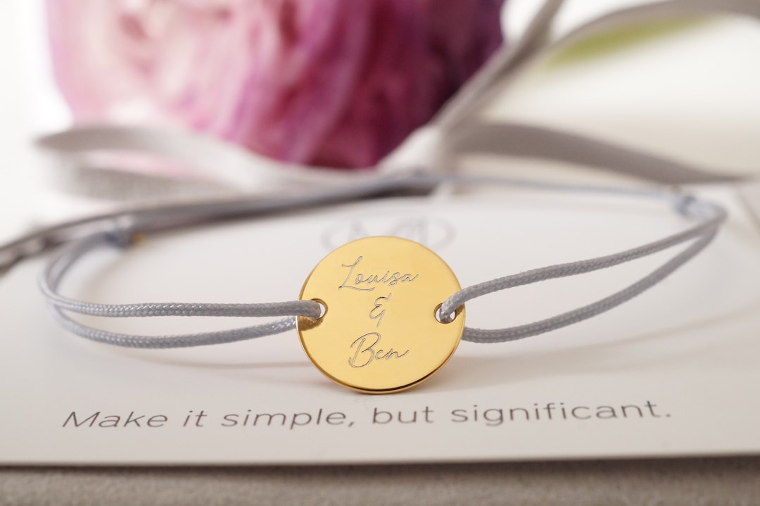 585 14k Gold Bracelet Engraving Engraving Plate Name Bracelet ...