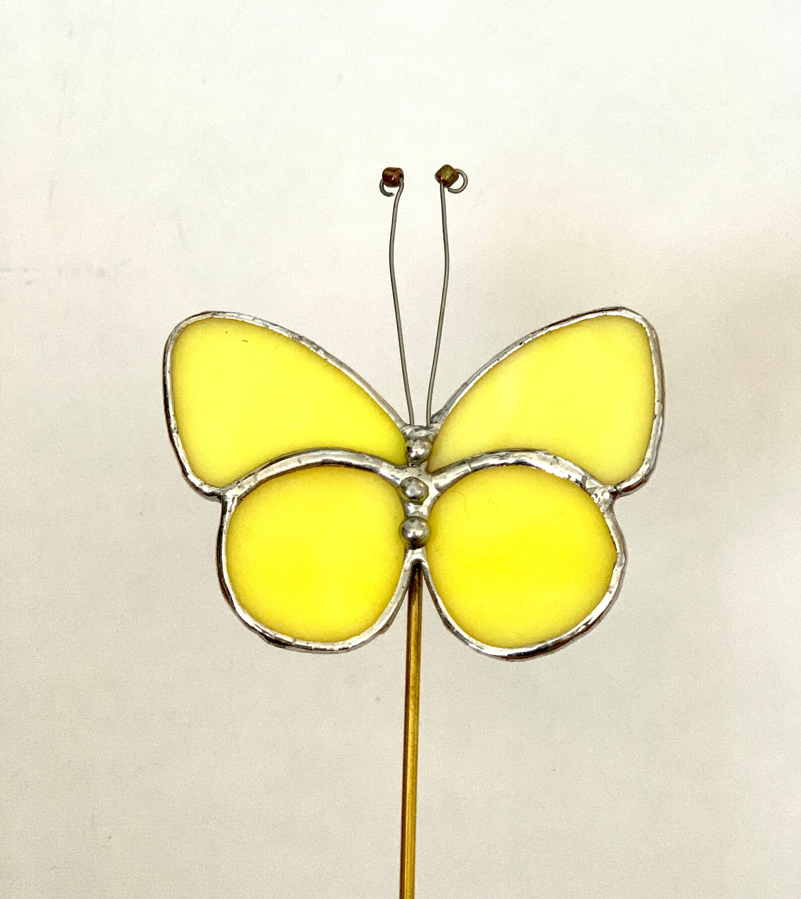 Plant Stake Yellow Butterfly - Etsy
