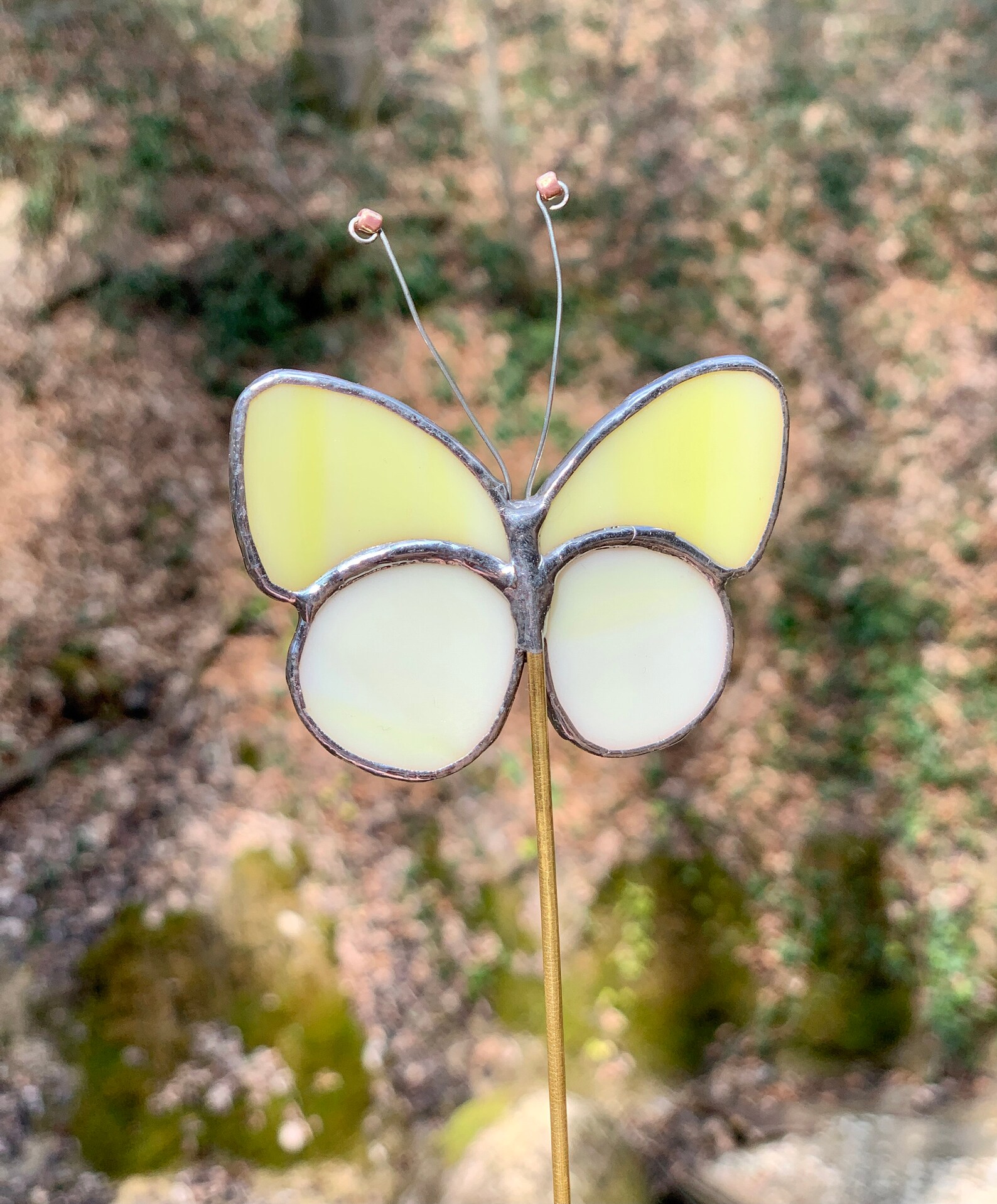 Plant Stake Yellow Butterfly - Etsy
