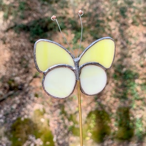 Plant Stake Yellow Butterfly - Etsy