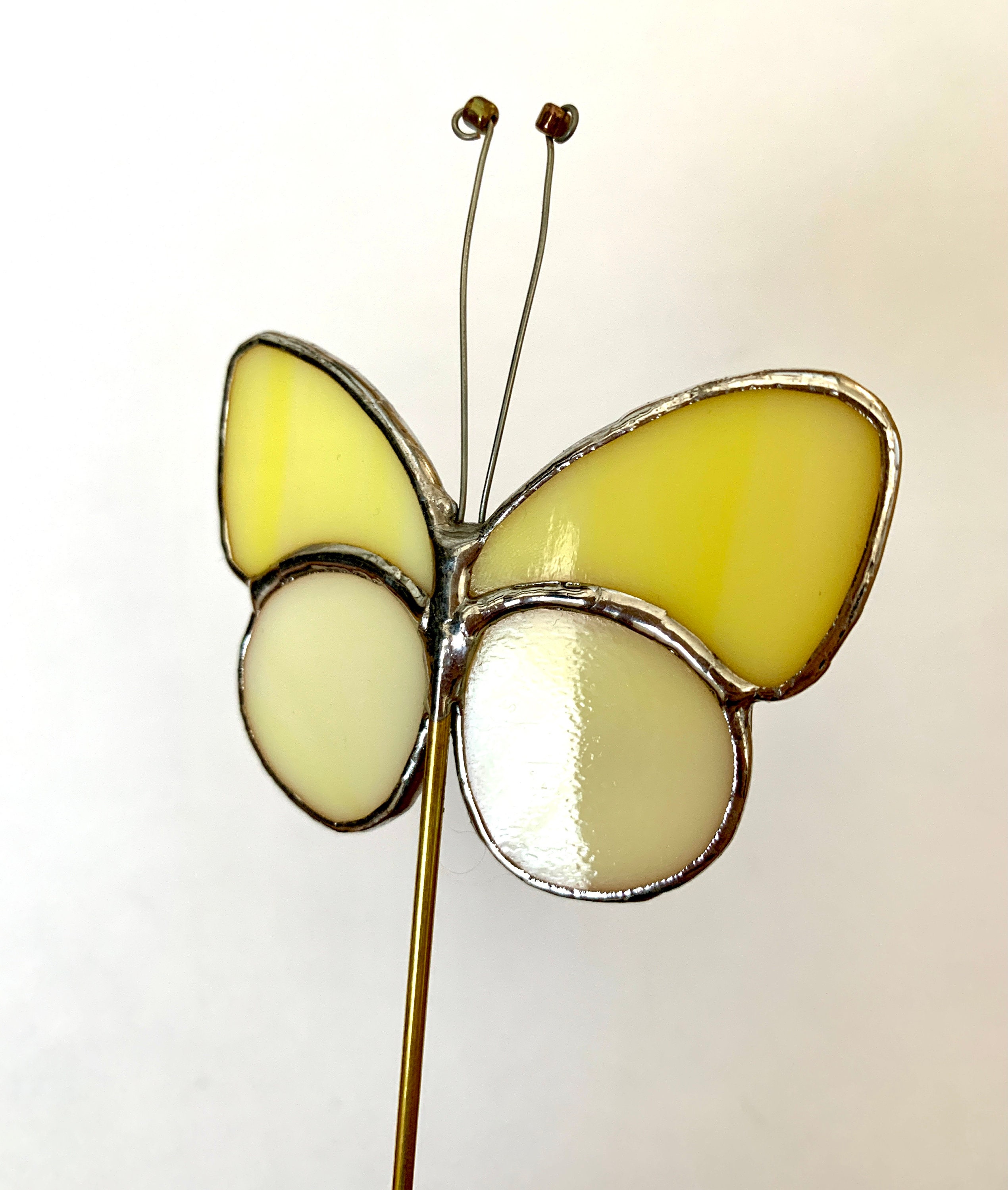 Plant Stake yellow Butterfly | Etsy