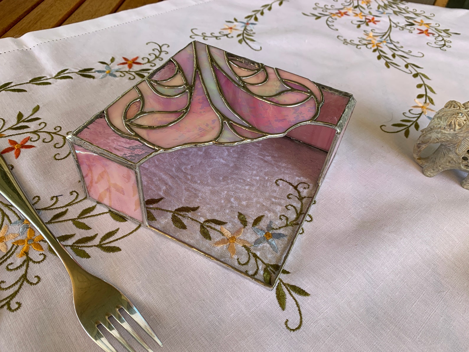 Stained Glass Napkin Holder - Handmade and One of a Kind - Etsy