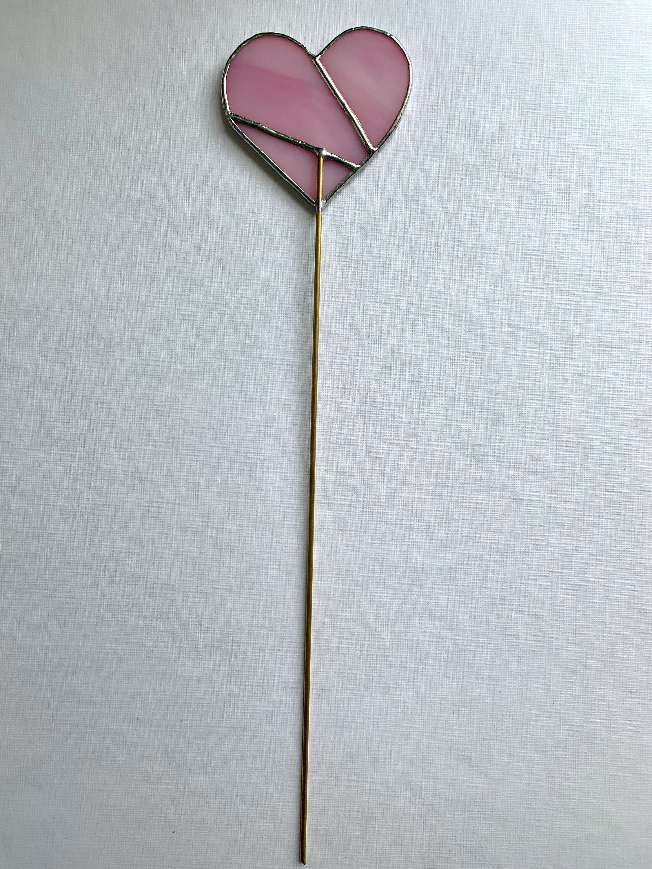 Stained Glass Plant Stake Heart | Etsy
