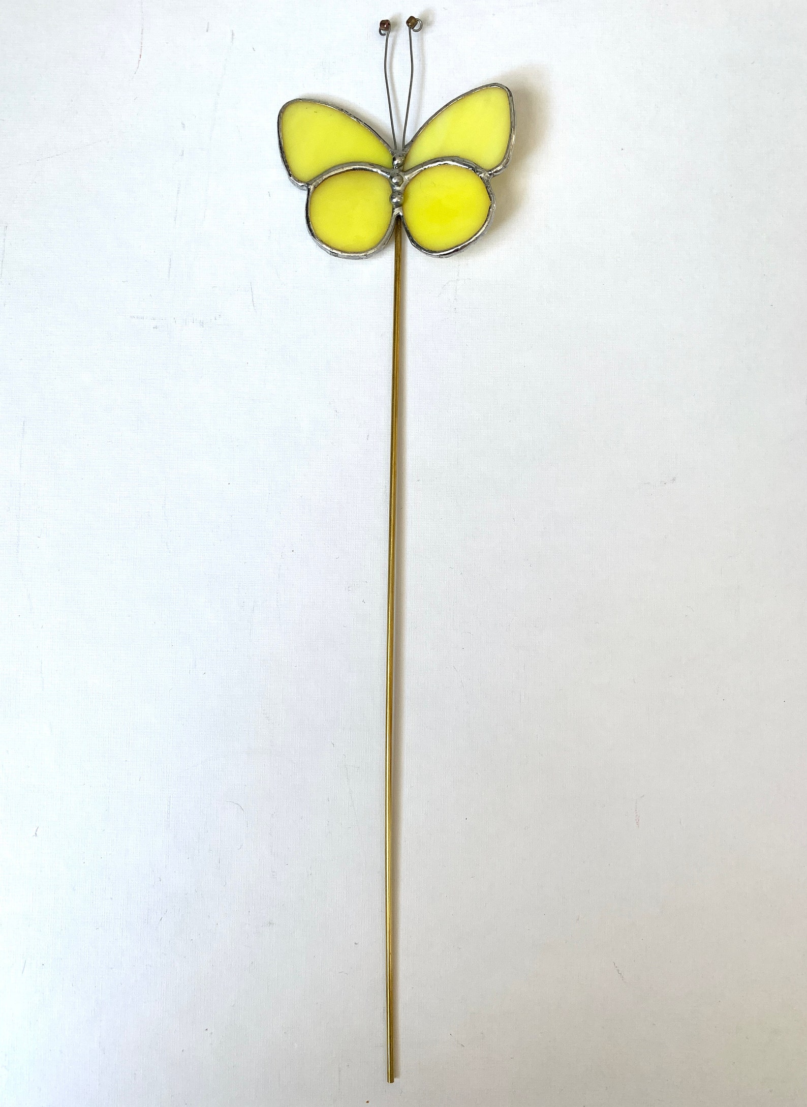 Plant Stake Yellow Butterfly - Etsy