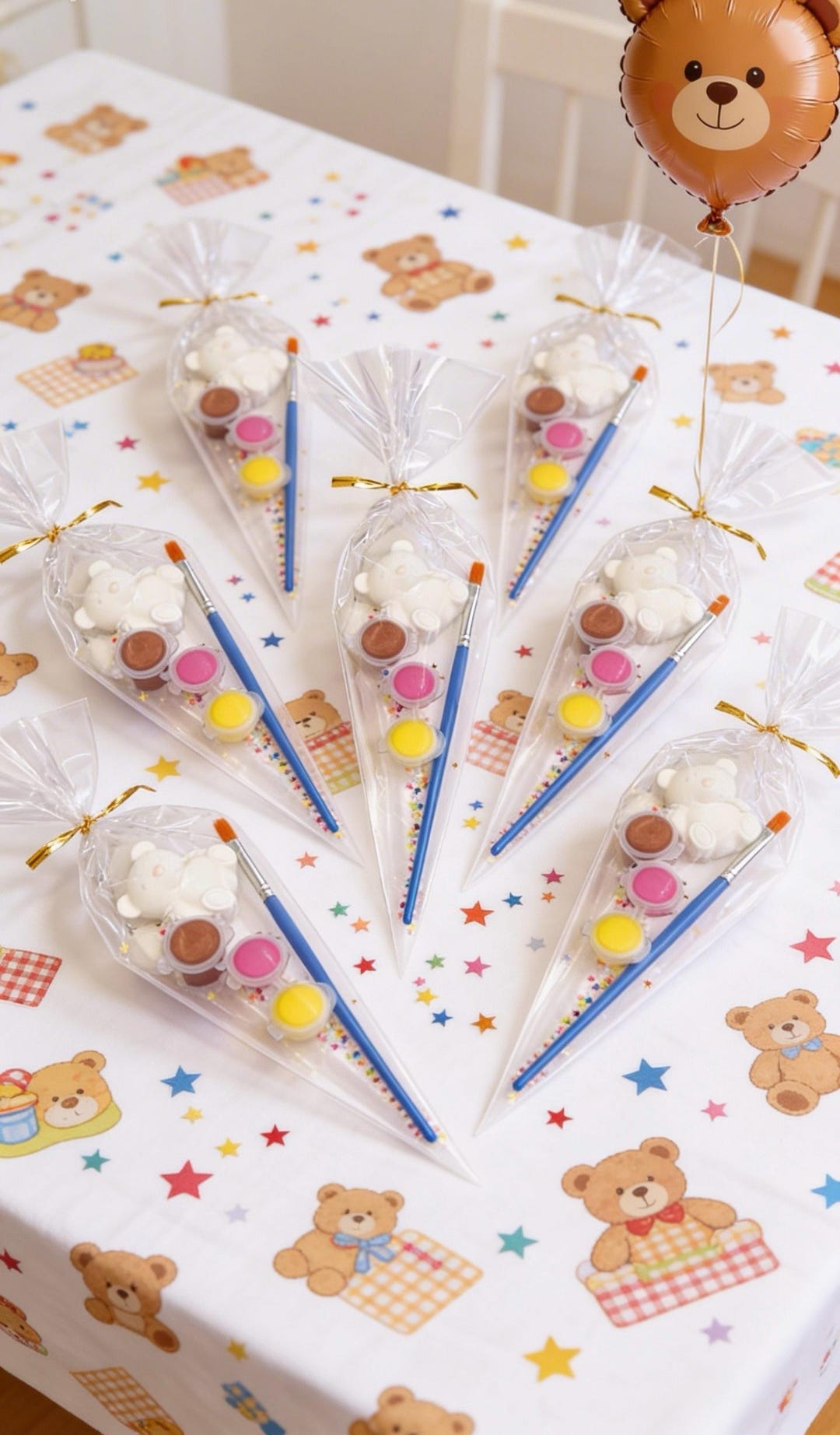 Paint Your Own Teddy Bear Plaster Craft Kit, Kids Party Favours, Baby ...