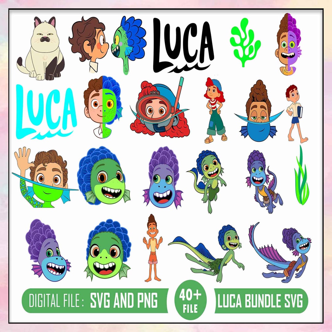 40 Luca Bundle Png, Luca Clipart Bundle Png, Cartoon Bundle Png, Disney ...