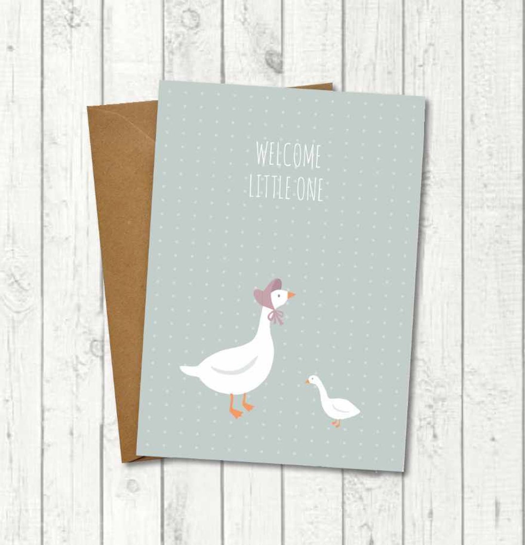 Congratulations Card for Birth/baby | Card for Birth | "baby Goose Boy ...