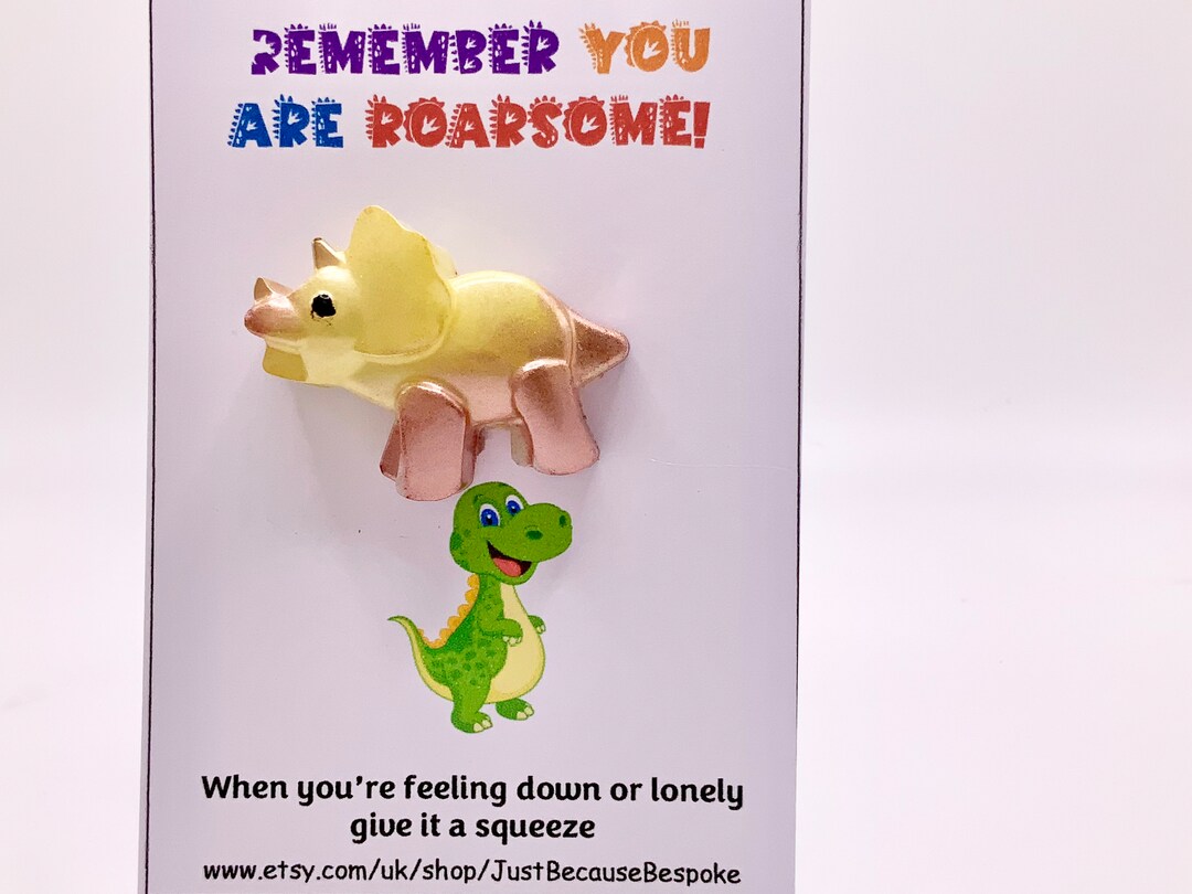 Dinosaur Pocket Hug, Letter Box Gift, Positive Gift, Pocket Hug Token ...