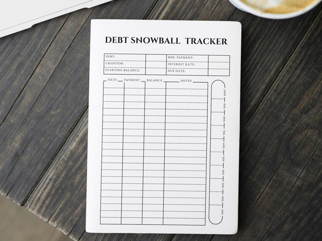 Debt Snowball Tracker Printable | Debt Payoff Planner With Visual ...
