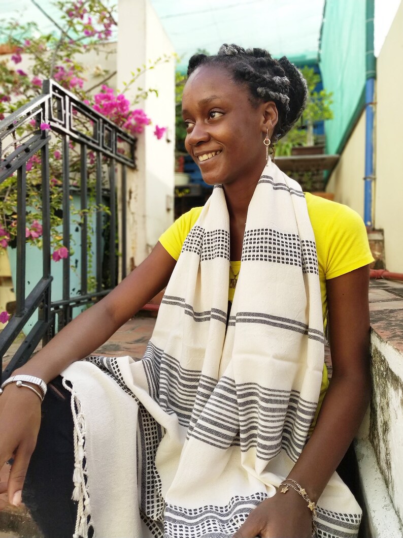 Turkish Beach Sarong in Stripes | Handwoven, Cotton, Oversize, Light ...