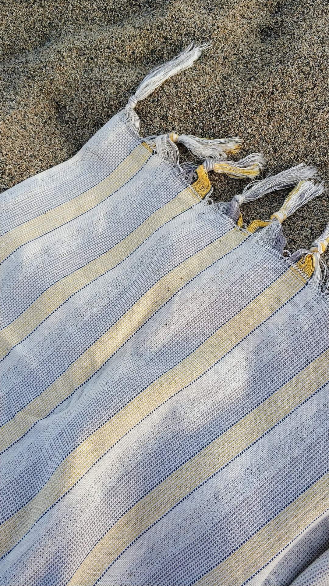 Turkish Bath & Spa Sarong in Yellow Stripes | Handwoven Cotton Light ...