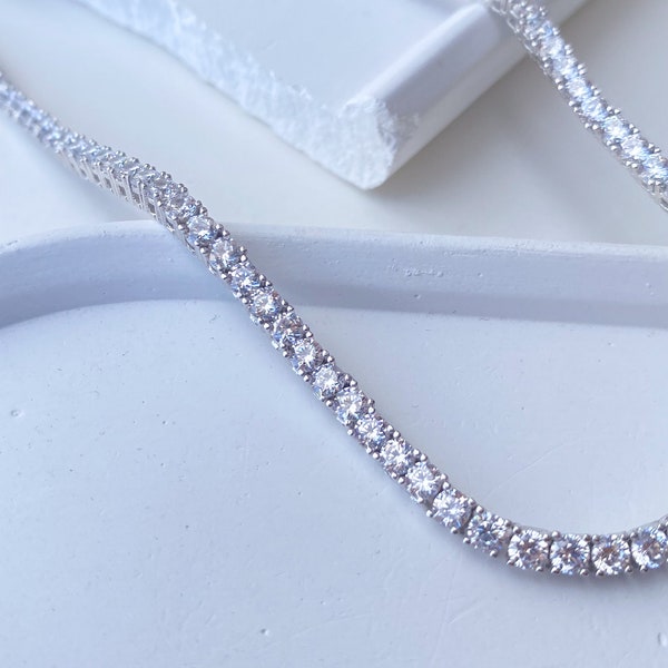 Tennis Chain Choker - Etsy