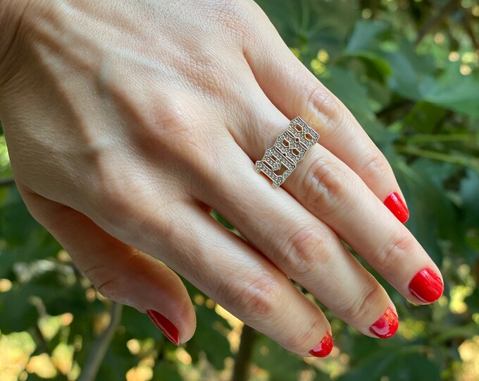 Year Ring - Gold Signet Ring - Birthday Date Ring - Personalized Number ...