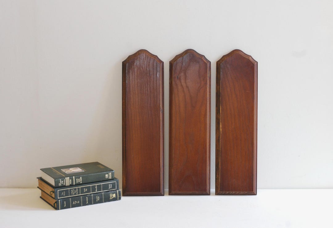 Vintage Wood Panels Wall Pediment Kitchen Decor Set of 3 - Etsy