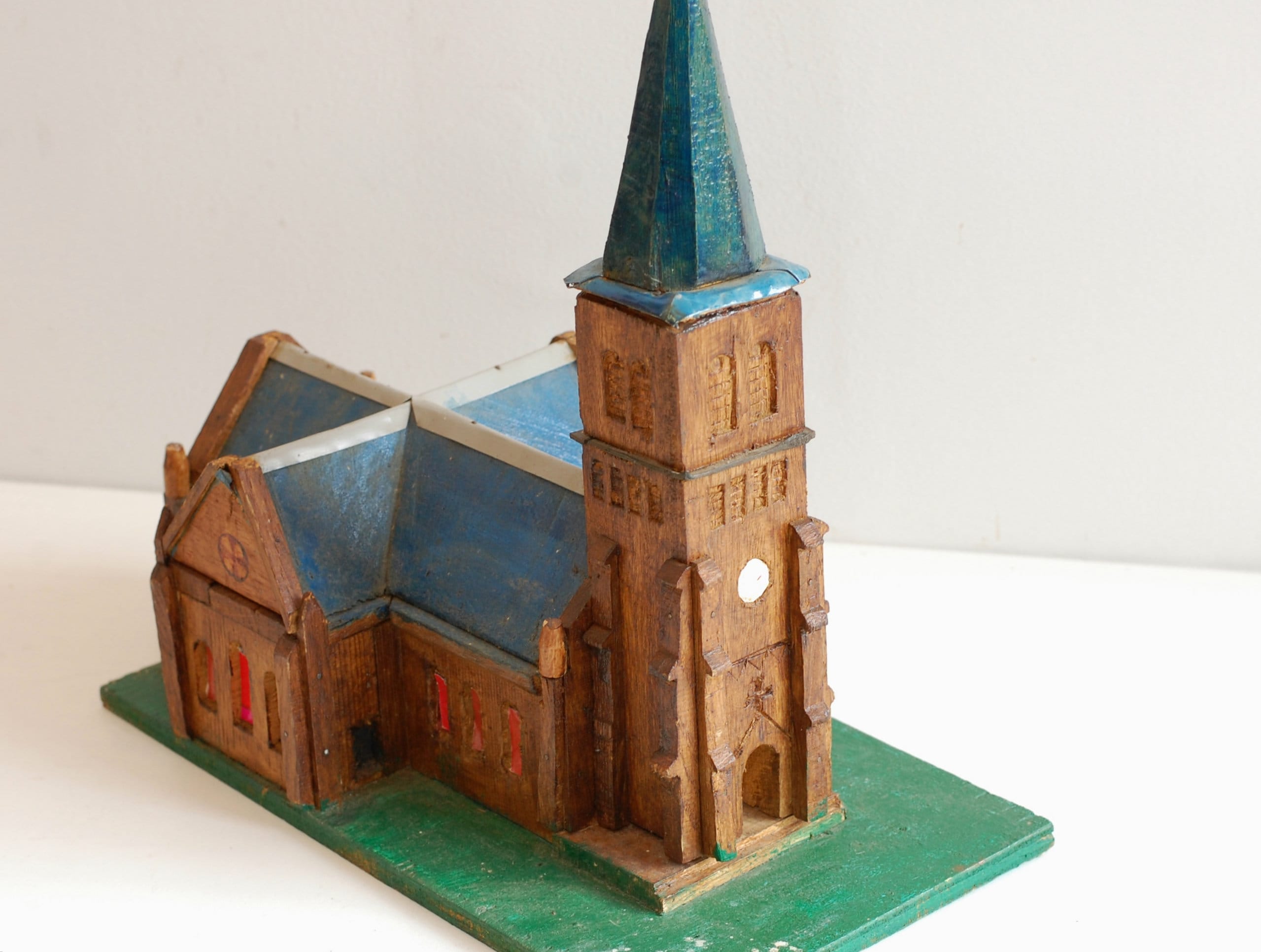 Vintage Wood Church Models Hand Carved Rustic Architectural - Etsy UK