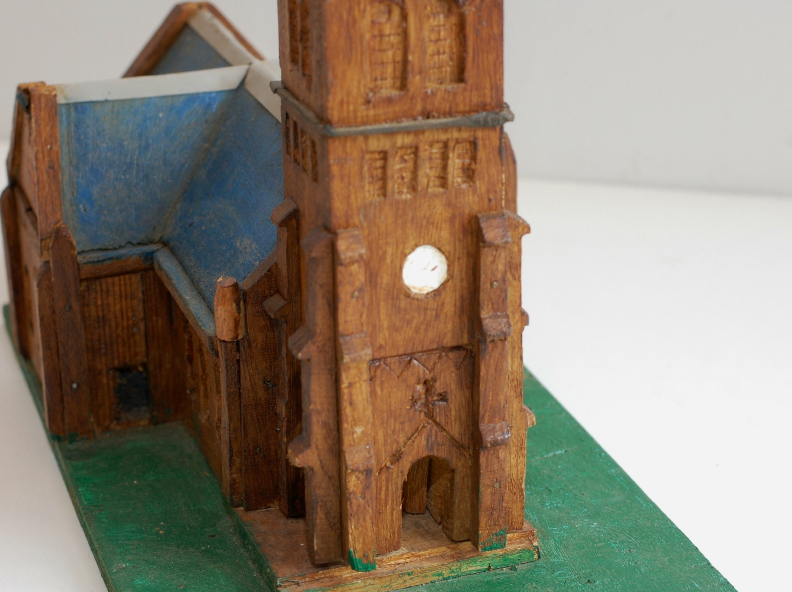 Vintage Wood Church Models Hand Carved Rustic Architectural - Etsy UK