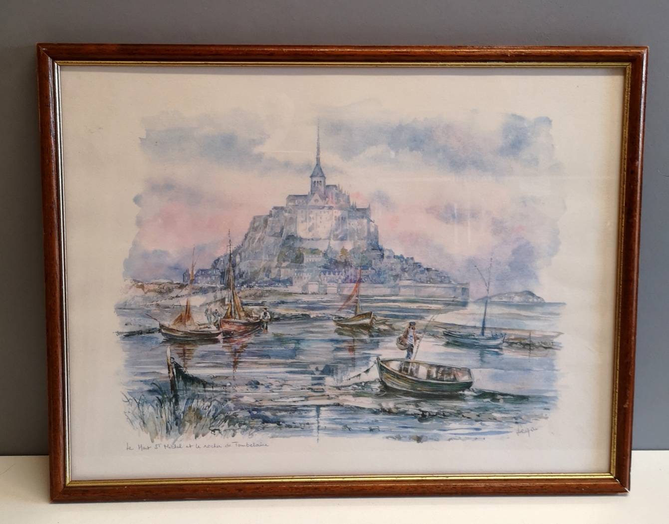 Vintage French Watercolour Painting Singed by Artist Mont | Etsy