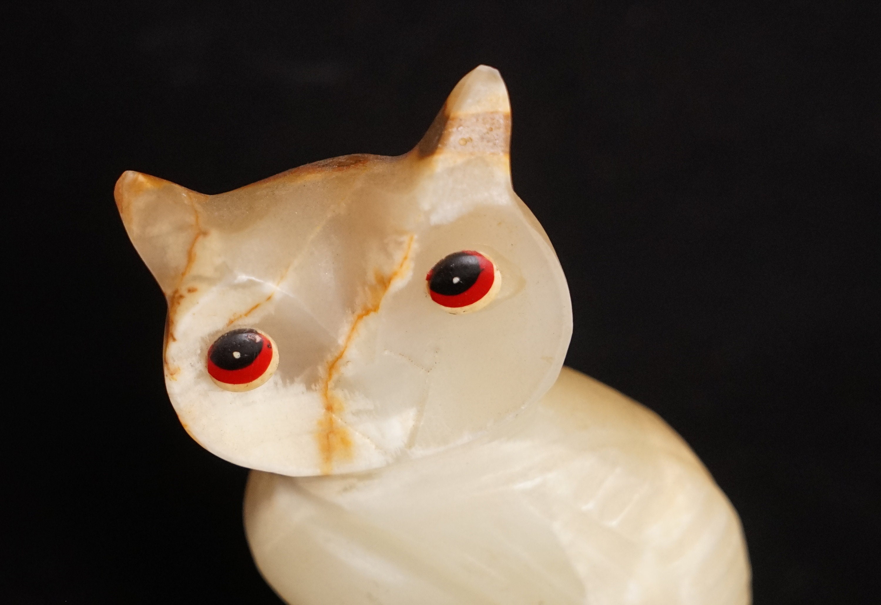 Vintage Marble Owl Figurine Carved Sculpture Owl Collectors - Etsy