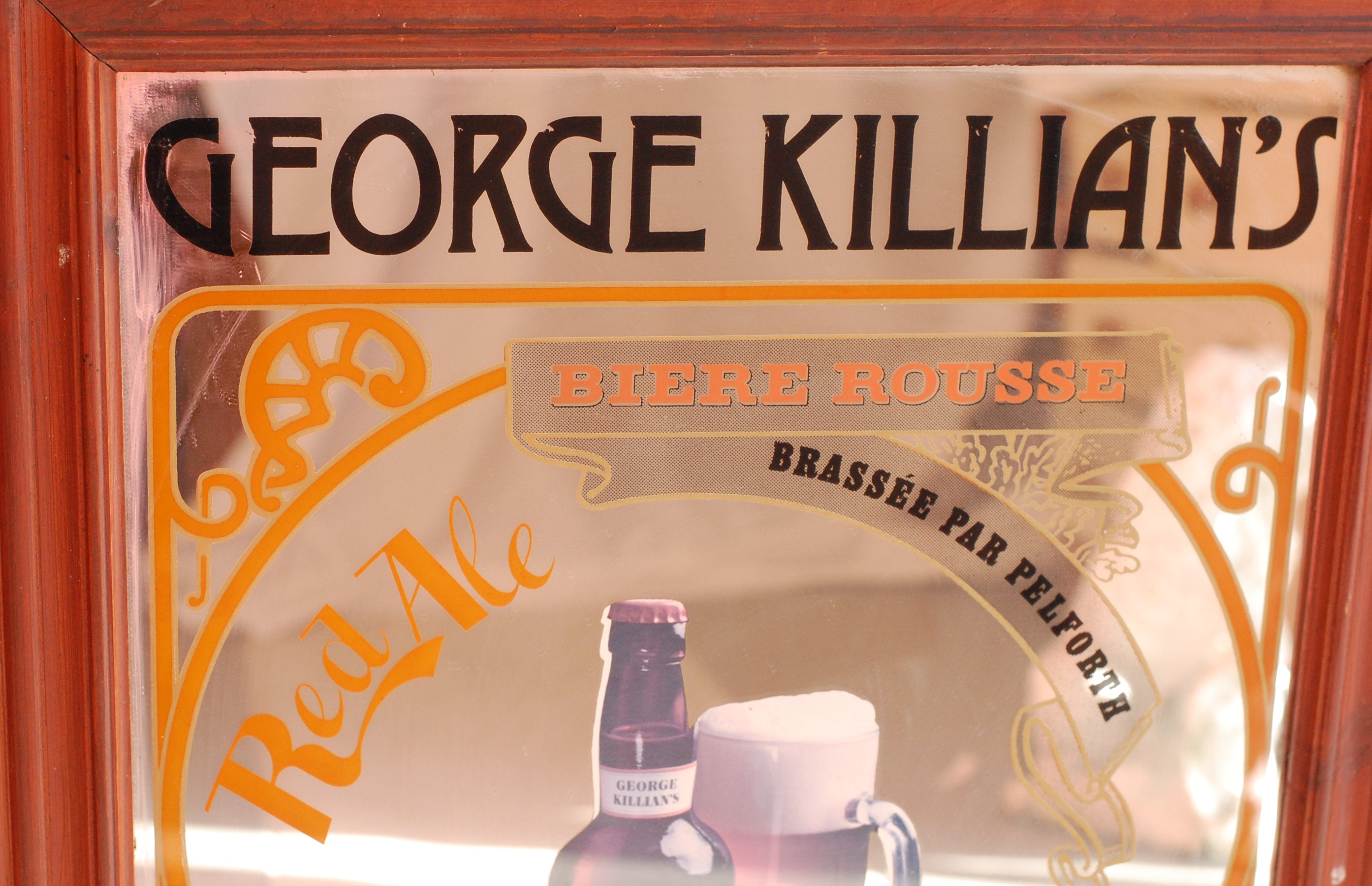 Vintage Advertising Wall Mirror Beer Sign Large 26 | Etsy