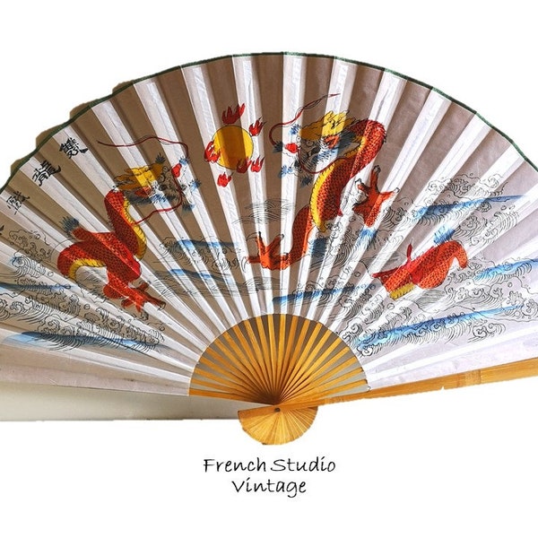 Large Asian Fan Decor - Etsy