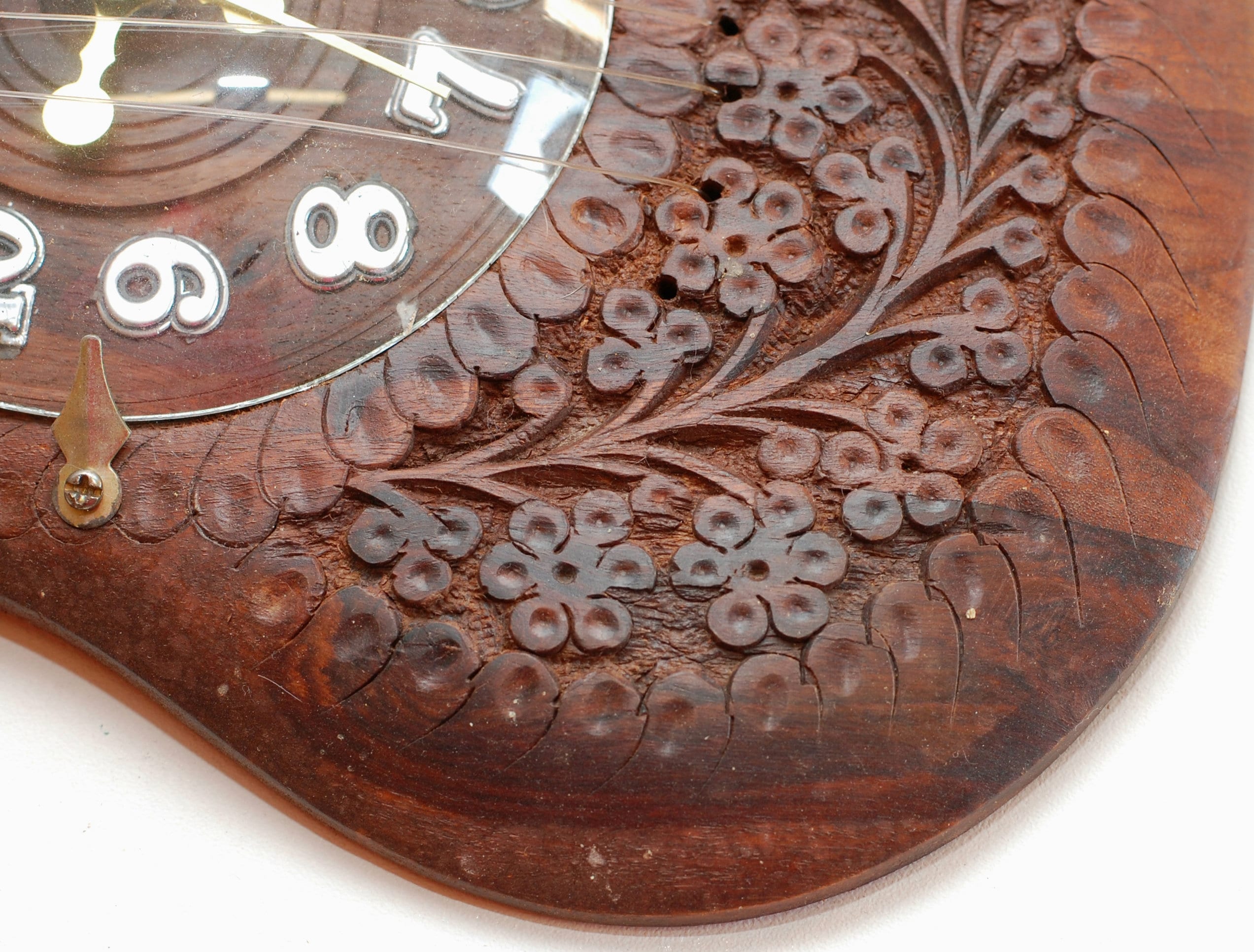 Vintage Wall Clock Carved Wood Violin Shape Instrument Clock | Etsy